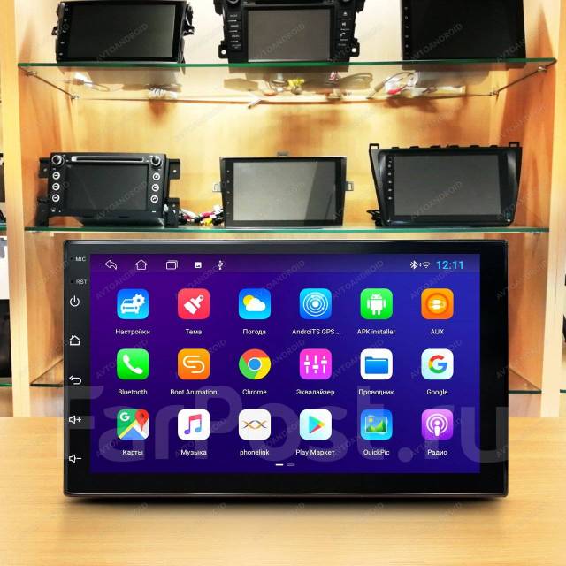 Автомагнитола универсальная Android-12. TS7 (4 ядра) 1GB+16GB IPS/AHD ...