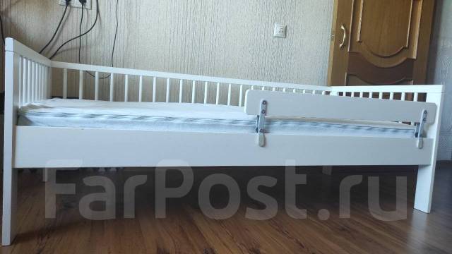 Детская кровать ИКЕА Гулливер с бортиком и матрасом (сп. место 70*160 ...