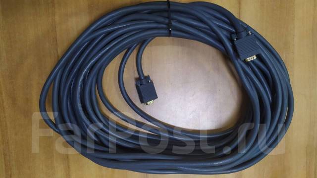 Кабель VGA - VGA, 10 м, б/у, в наличии. Цена: 1 000₽ во Владивостоке