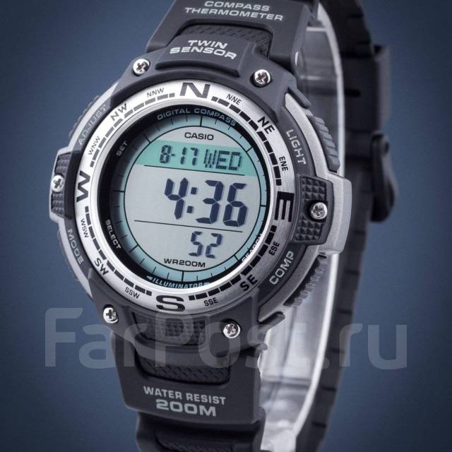 Часы Casio SGW-100-1A электронные компас термометр водозащита (20 бар ...