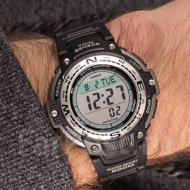 Часы Casio SGW-100-1A электронные компас термометр водозащита (20 бар ...