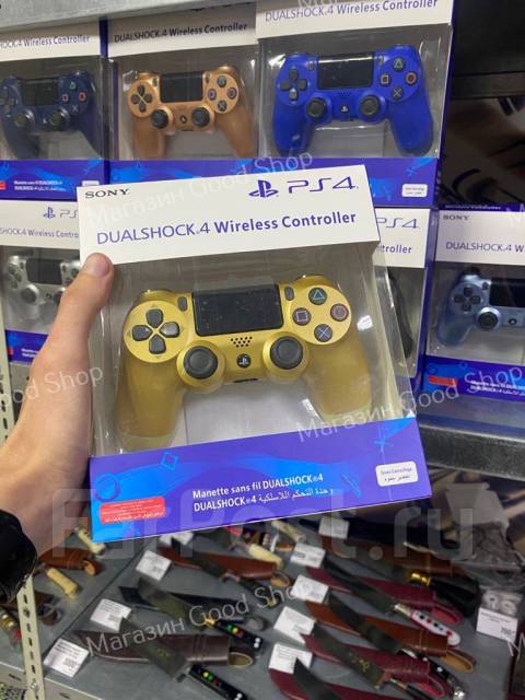 Геймпад PS4 V2 Золотой, новый, в наличии. Цена: 1 290₽ в Хабаровске