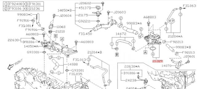 21319-AA010 Электронный термостат Subaru SK9 (оригинал) купить во ...
