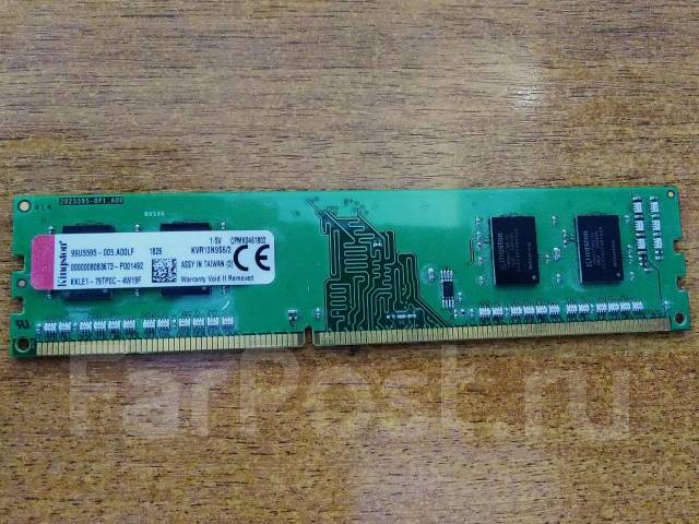 Оперативная память Kingston 2 ГБ Ddr3 1333 МГц [kvr13n9s6 2] 2 гб б у