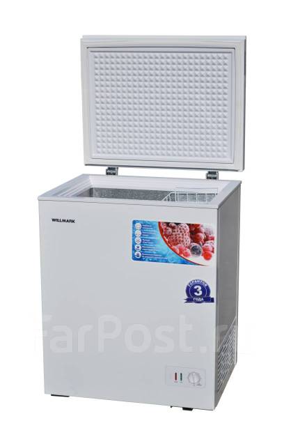 Морозильный ларь Willmark CF-120G ( 105л, до -24С, 1 корз. стекл. крышка, гар. 3года ...