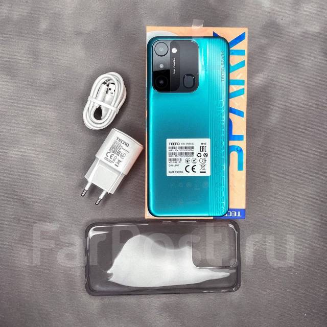 Tecno Spark 8C 4ГБ+64ГБ Turquoise Cyan! NFC! Ростест! +Наушники ...