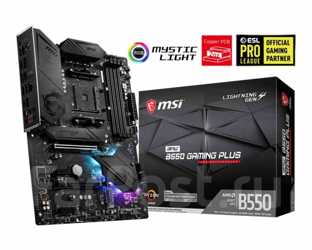 Материнская плата MSI MPG B550 Gaming PLUS, SocketAM4, новый, под заказ ...