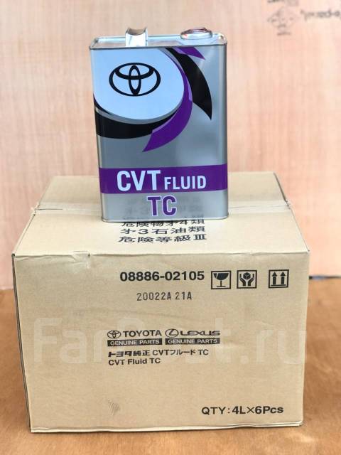 Жидкость трансмиссионная Toyota CVT TC 4л 0888602105, синтетическое, 4 ...
