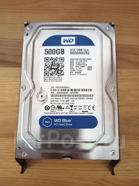 Жесткий диск 500Gb WD blue SATA - Носители информации во Владивостоке