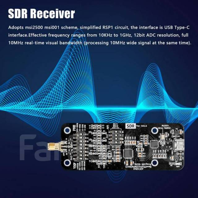 Приемник SDR RSP1 10кГц - 2ГГц msi2500/msi001 USB Type-C - Ресиверы и ...