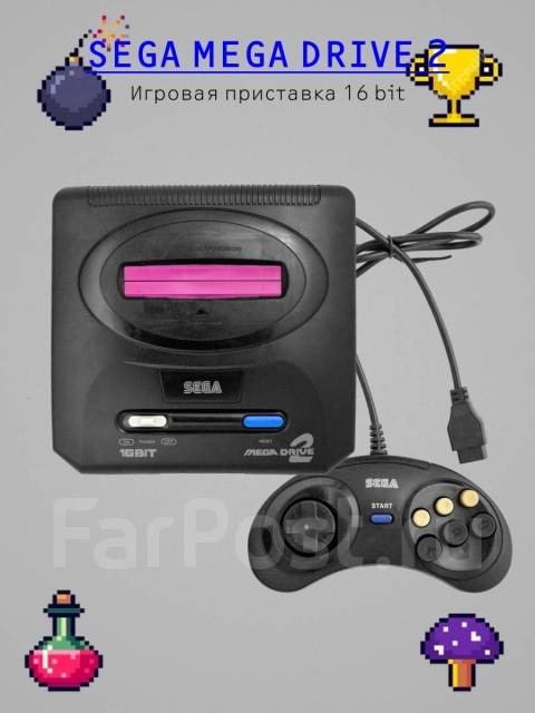 Игровая приставка сега Sega Meg Drive 2 (встроенные игры), новый, в ...