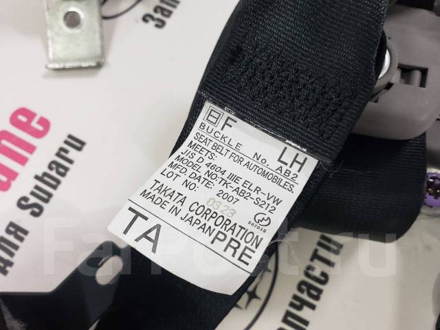 Ремни безопасности комплект Subaru Impreza GD2 GD3 GD9 GDA GDB GG2 GG купить во Владивостоке по ...