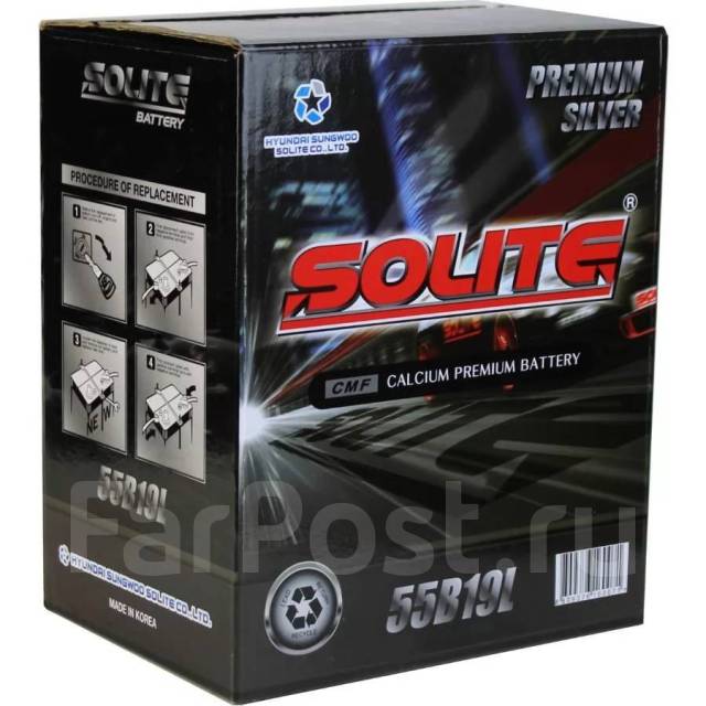 Аккумулятор Solite Silver 55B19L 50 А/ч. От 4400 руб! 2022 год ...