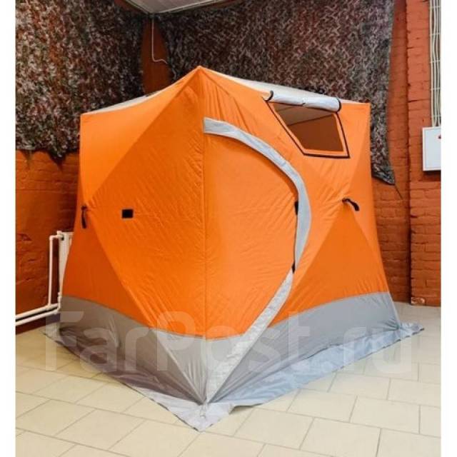 Палатка зимняя с дымоходом Traveltop CT-3020A (3хслойная). 200х200x215 ...