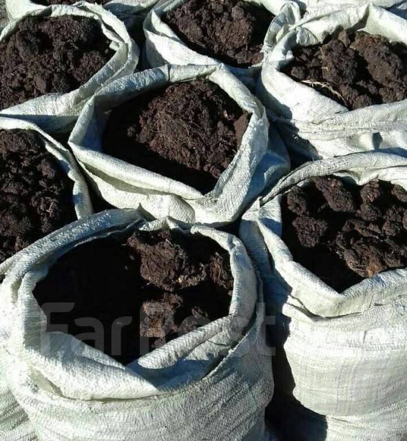 Перегной в мешках, новый, в наличии. Цена: 300₽ во Владивостоке