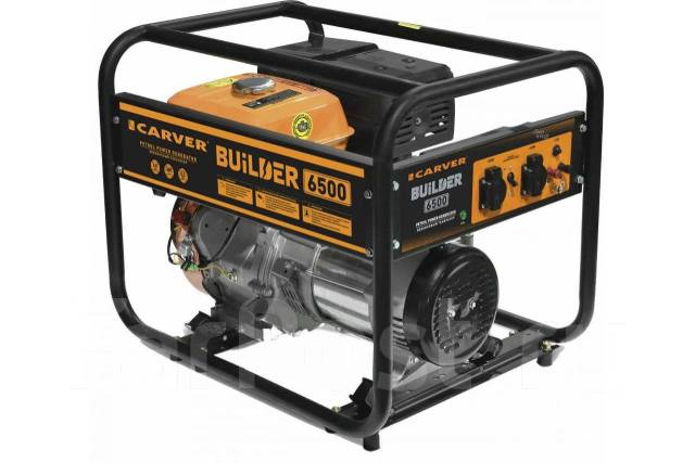 Бензиновый генератор Carver PPG-6500 Builder 5,0/5,5кВт, 220В, медь ...