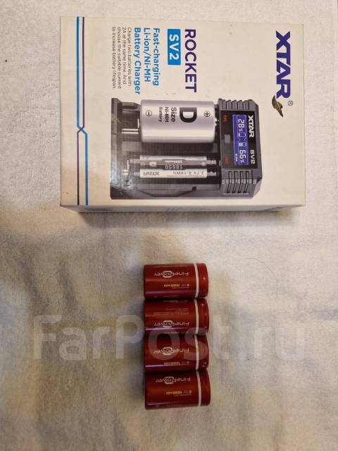 Зарядное устройство XTAR Rocket SV2 в компл-те с 4 АКБ FinePower 10000 ...