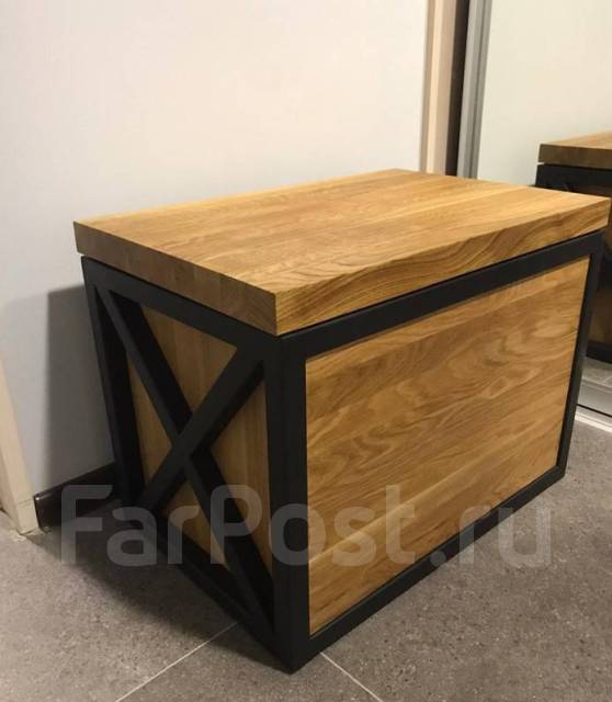 Сундук из дуба в стиле лофт, LA69 - ЛОФТ LOFT Vostok Dekor, новый, под ...