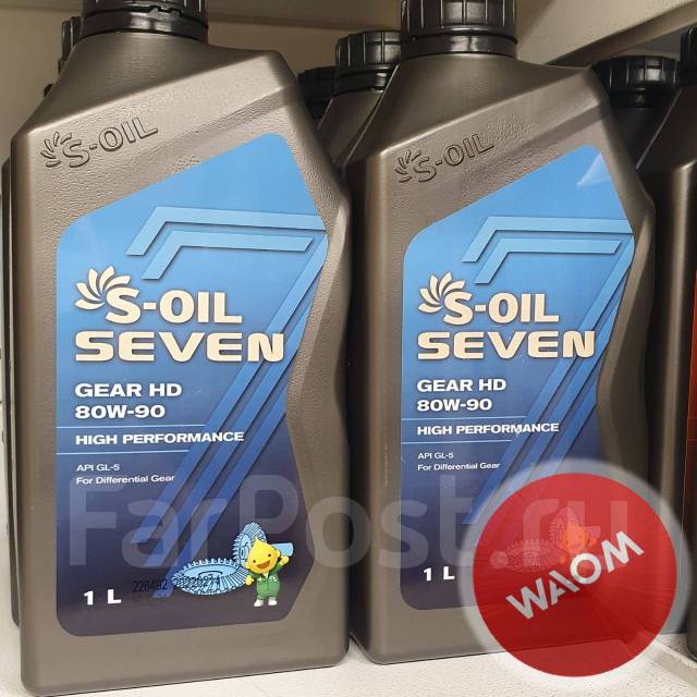 Масло трансмиссионное S-OIL 7 GEAR HD 80W-90 GL-5 1л WAOM ...