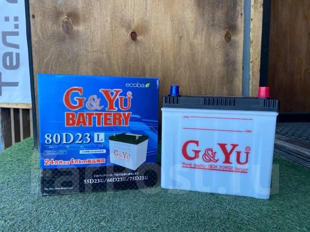 Аккумулятор G&Yu MF 65Ah 80D23L. Доставка за наш счет, кальциевый, обратная (левое), 65 А.ч ...