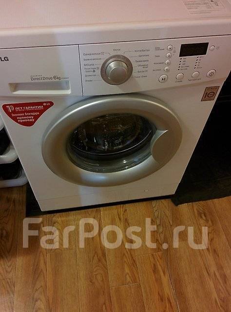 Стиральная машина-автомат LG, б/у, в наличии. Цена: 4 800₽ во Владивостоке