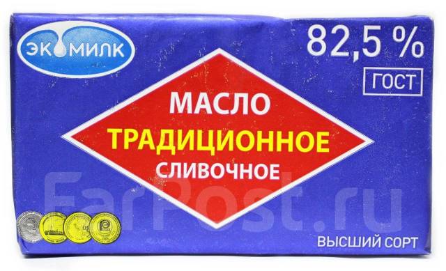 Масло сливочное Традиционное 82,5% 380 гр Экомилк, в наличии. Цена: 469 ...