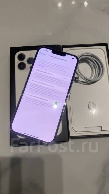 Айфон 13 про Макс 256 гб, 6.70", моноблок, белый, NFC, новый, в наличии ...
