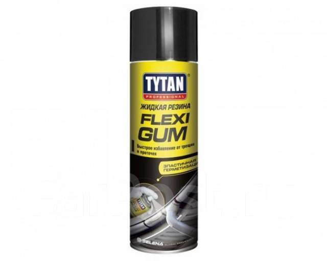 Герметик специальный Tytan Flexi Gum черный жидкая резина в аэрозоле ...