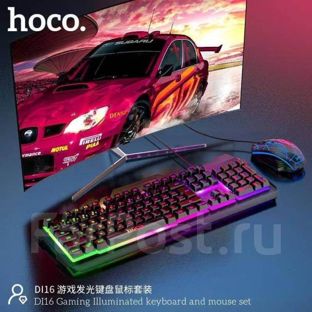 Игровая клавиатура и мышь HOCO DI16 Light and neon russian version ...