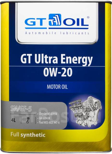 GT OIL синтетическое моторное масло GT Ultra Energy, SAE 0W-20, API SP ...