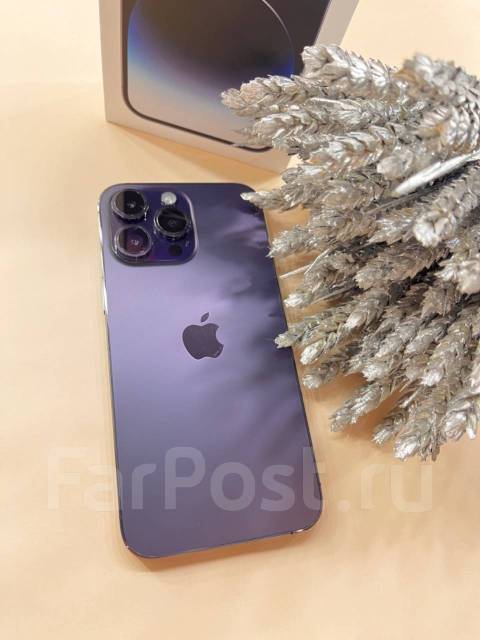 iPhone 14 pro max, 256 гб, 6.70", моноблок, фиолетовый, новый, в ...
