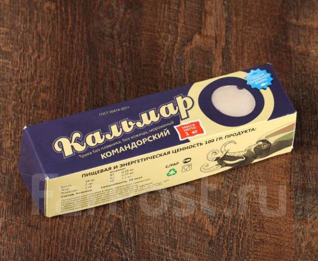 Кальмар Командорский, 1 кг - Рыба и морепродукты во Владивостоке