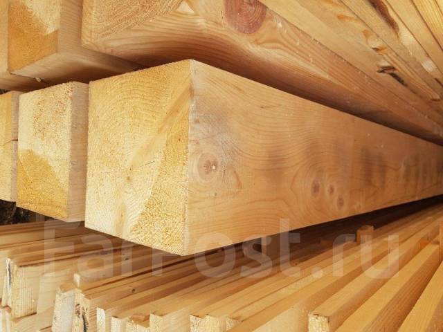 Брус 150х150 Ель, Лиственница, в наличии. Цена: 14 000₽ во Владивостоке