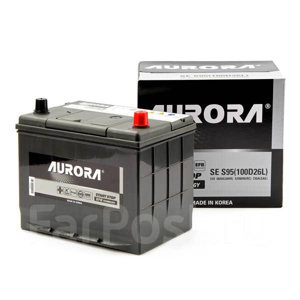 Аккумулятор Aurora EFB S-95 100D26L 68А/ч 730А Start-Stop, обратная ...
