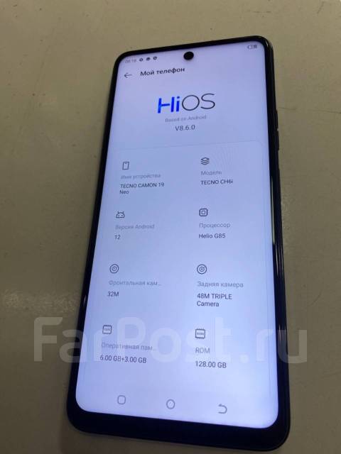 Абсолютно как Новый Tecno Camon 19 Neo 6+3/128GB все работает Идеально ...