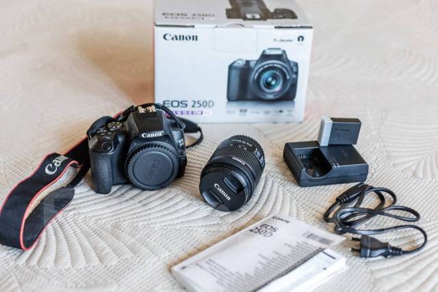 Зеркальная камера Canon EOS 250D kit 18-55mm IS STM черный, 20 и более ...