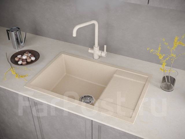 Мойка каменная для кухни Кварц Paulmark Verlass PM317850-QU, под заказ ...