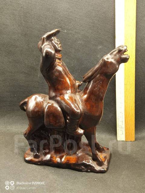 Статуэтка СССР Санчо Панса Гжель майолика обливная керамика 60 е р б у в наличии Цена