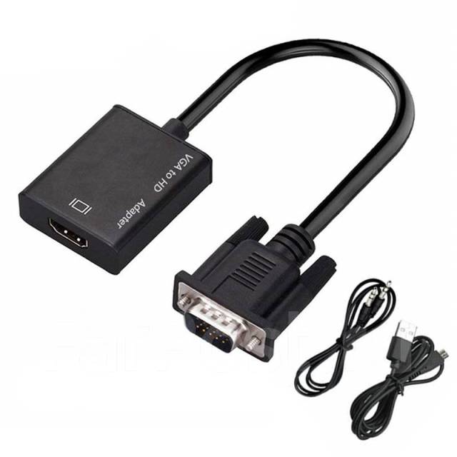 Кабель-Переходник VGA «папа» - HDMI «мама» с аудиовыходом 1080P ...