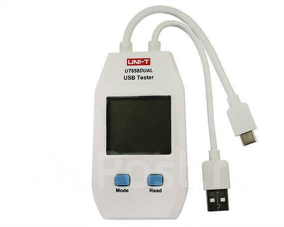 Тестер USB/Type-C UNI-T 658DUAL (4V-24V, 0.05А-5А)