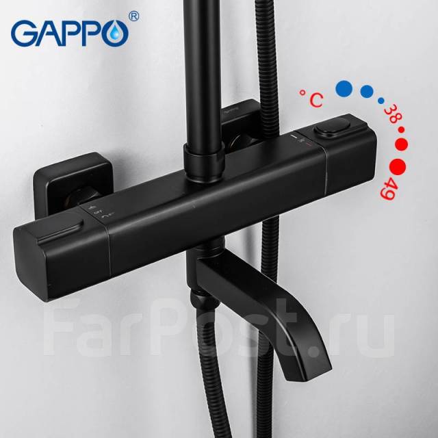 Душевая система с термостатом Gappo G2491-6, в наличии. Цена: 24 000₽ во Владивостоке