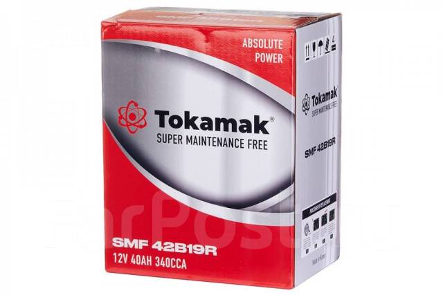 Аккумулятор Tokamak SMF 40A/h, 42B19R, 12V, (пусковой ток 340A), прямая ...