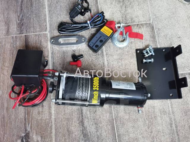 Лебедка электрическая 12V Electric Winch 3500lbs/1587кг кевлар, новый ...