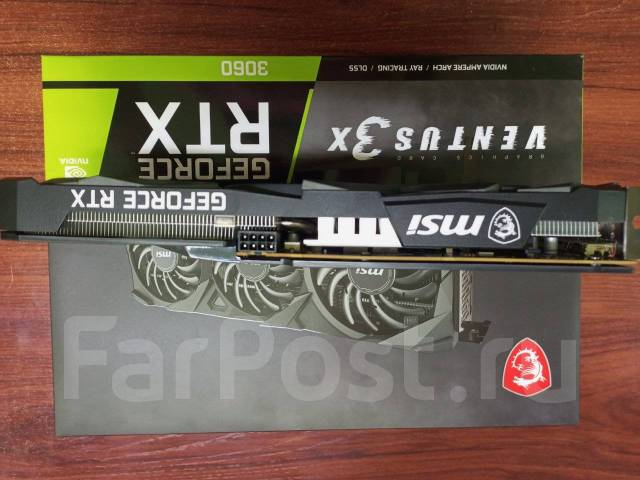 Видеокарта MSI Ventus 3x RTX 3060 12GB (Гарантия ДНС), б/у, в наличии ...