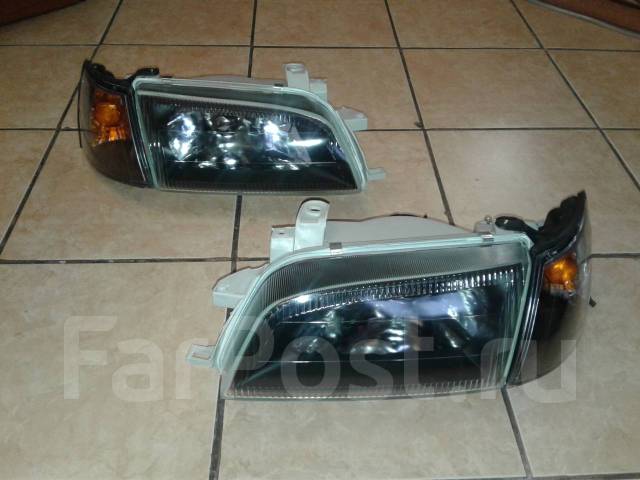 Комплект Фары + Габариты Черн Хруст Corona ST190 S191 Caldina Carina-E ...