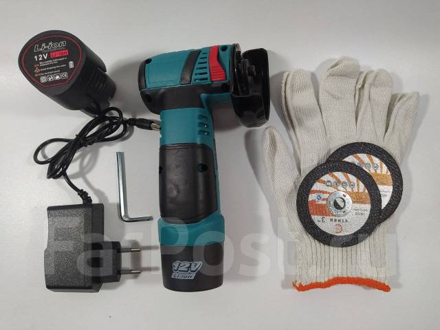 УШМ мини Power tool 12V 19500 об/мин, 10/76мм, бесщёточная АКБ, 2диска ...