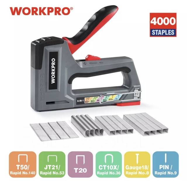 Ручной сверхмощный степлер WorkPro, новый, в наличии. Цена: 2 200₽ во Владивостоке