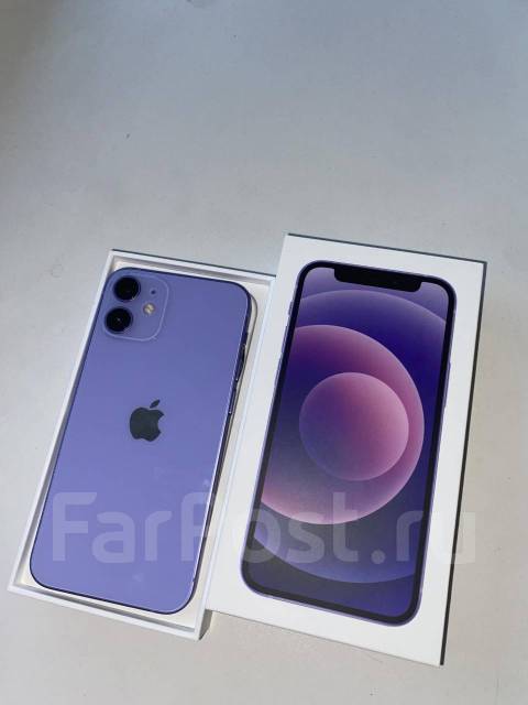 IPhone 12 mini 128gb, 5.40", моноблок, фиолетовый, 5G, NFC, новый, в ...