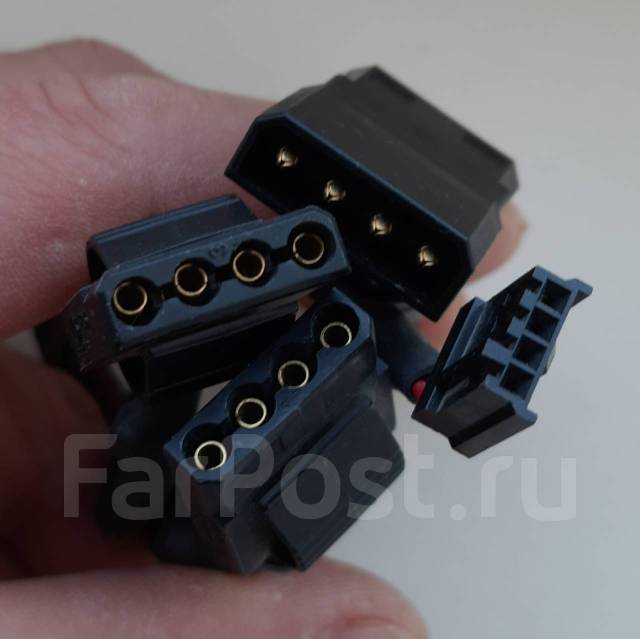 Провод для компьютера 3 Molex, 4 pin, б/у, в наличии. Цена: 150₽ во ...