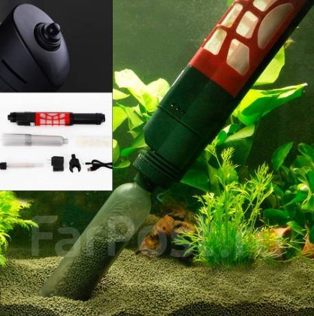 Сифон для чистки грунта аквариума и слива воды электрический HXS-01, в ...